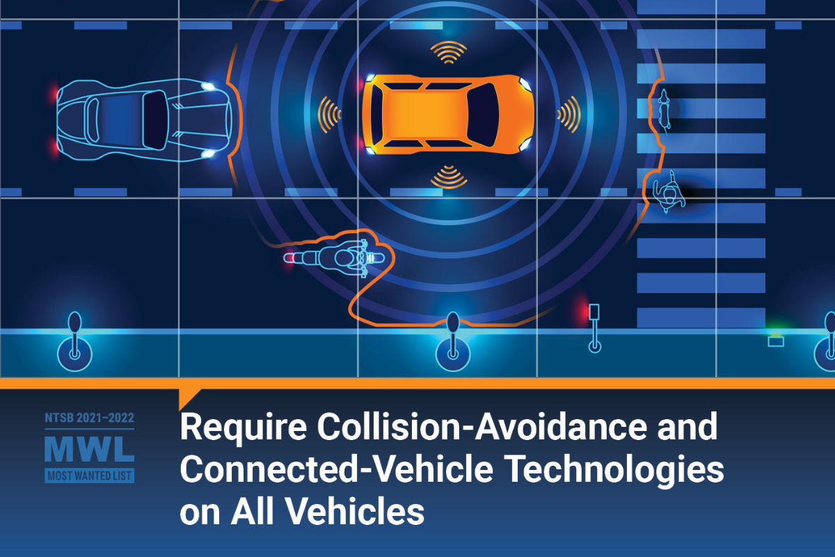 NTSB calls for collision-avoidance and connected-vehicle technologies ...